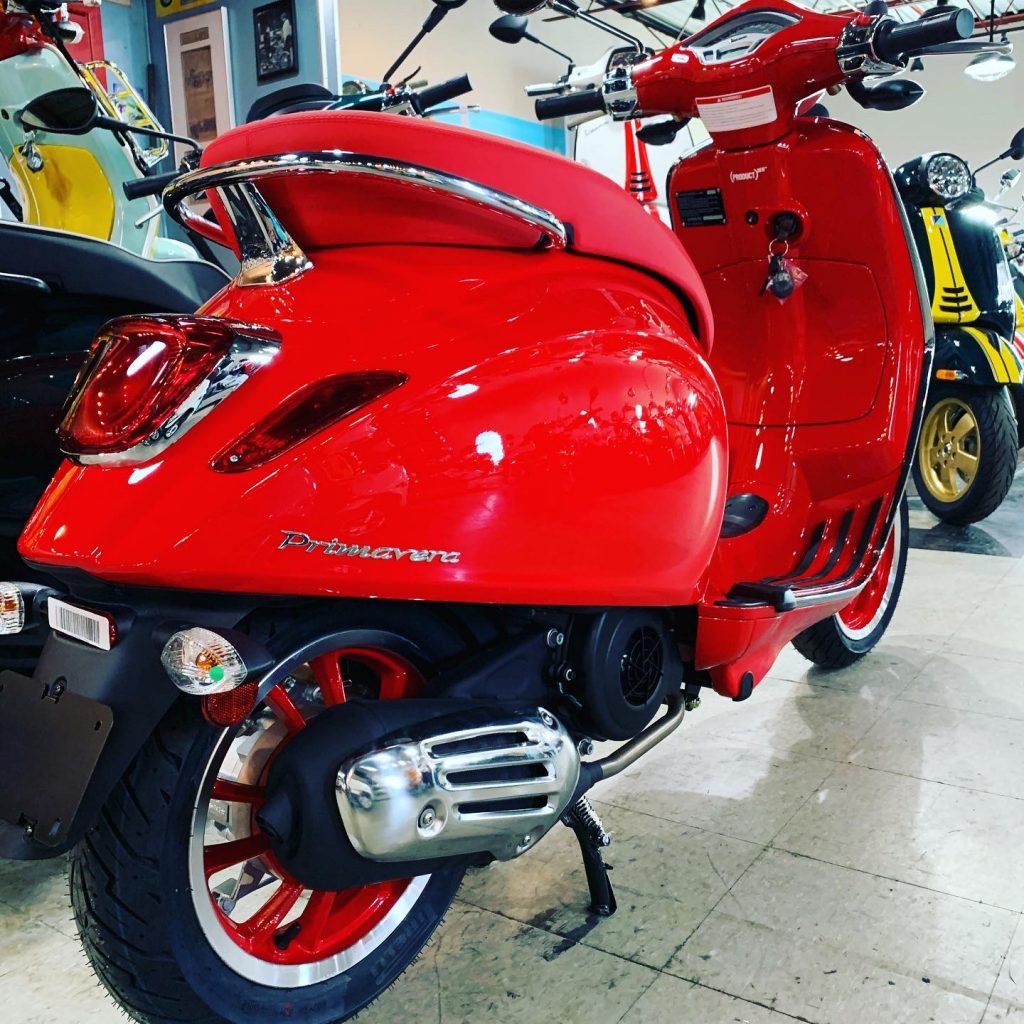 New Vespa "RED" Primavera 150 in Stock! - The Motorcycle Shop